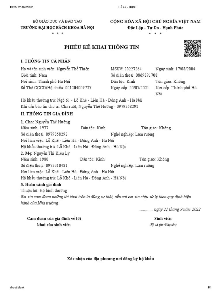 H Sơ - HUST | PDF