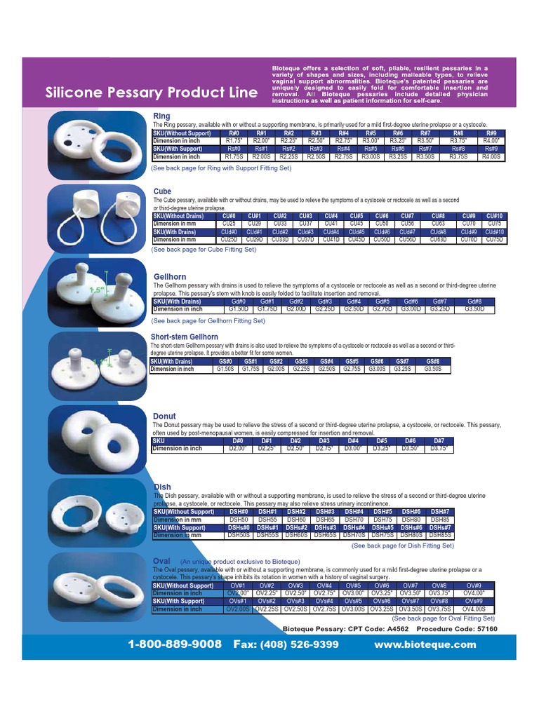 Bioteque Pessary | PDF | Animal Female Reproductive System | Women's Health