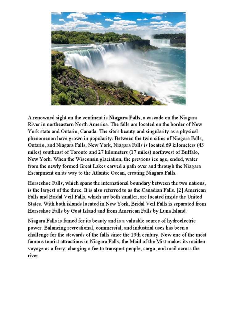 Niagara Falls: A North American Wonder | PDF