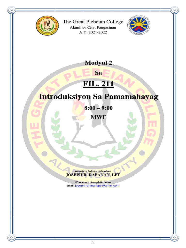 Midterm - Fil 211. Introduksiyon Sa Pamamahayag | PDF