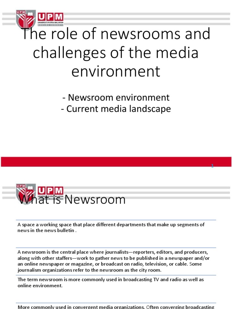 Koj 3444 Week 10 Role of Newsroom and Changing Media | PDF | News ...