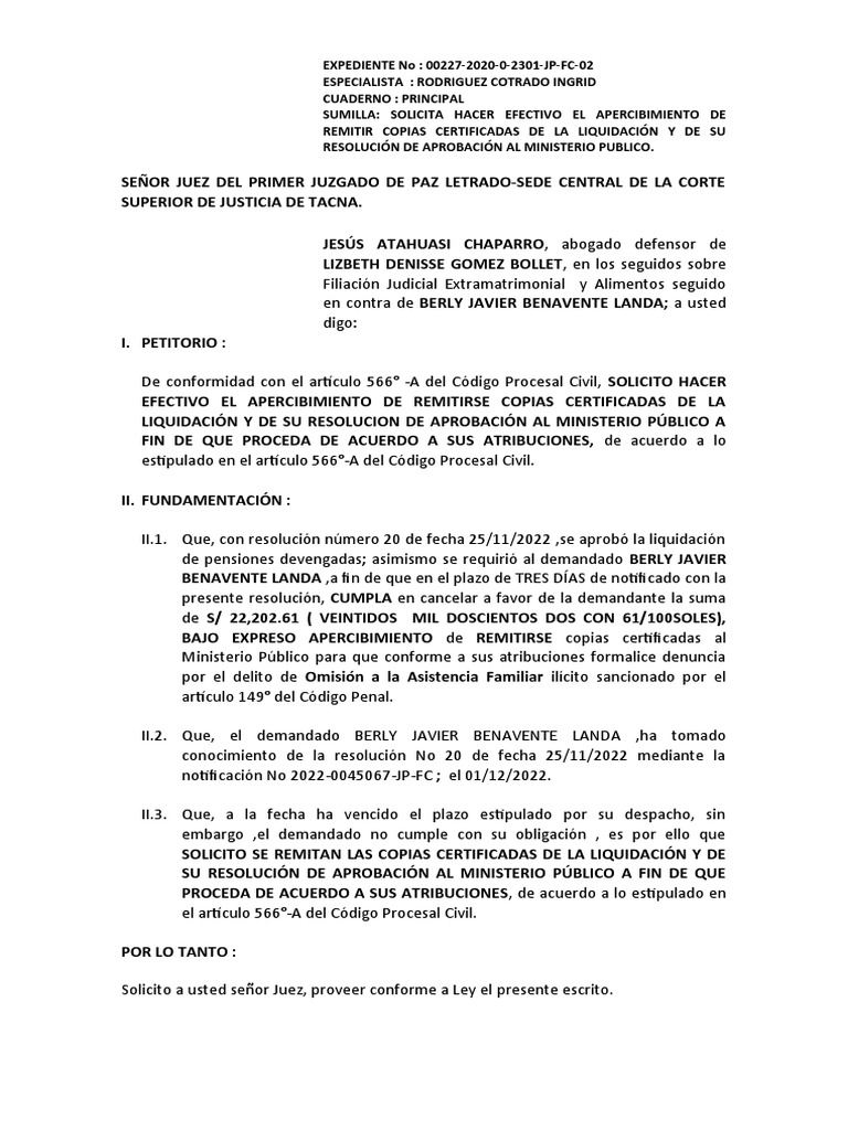 Remitir Al Ministerio Publico-Bb | PDF | Ley común | Judicaturas