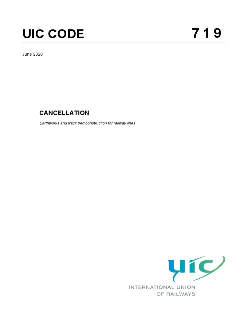 UIC Announces Cancellation of Earthworks and Track Bed Construction ...