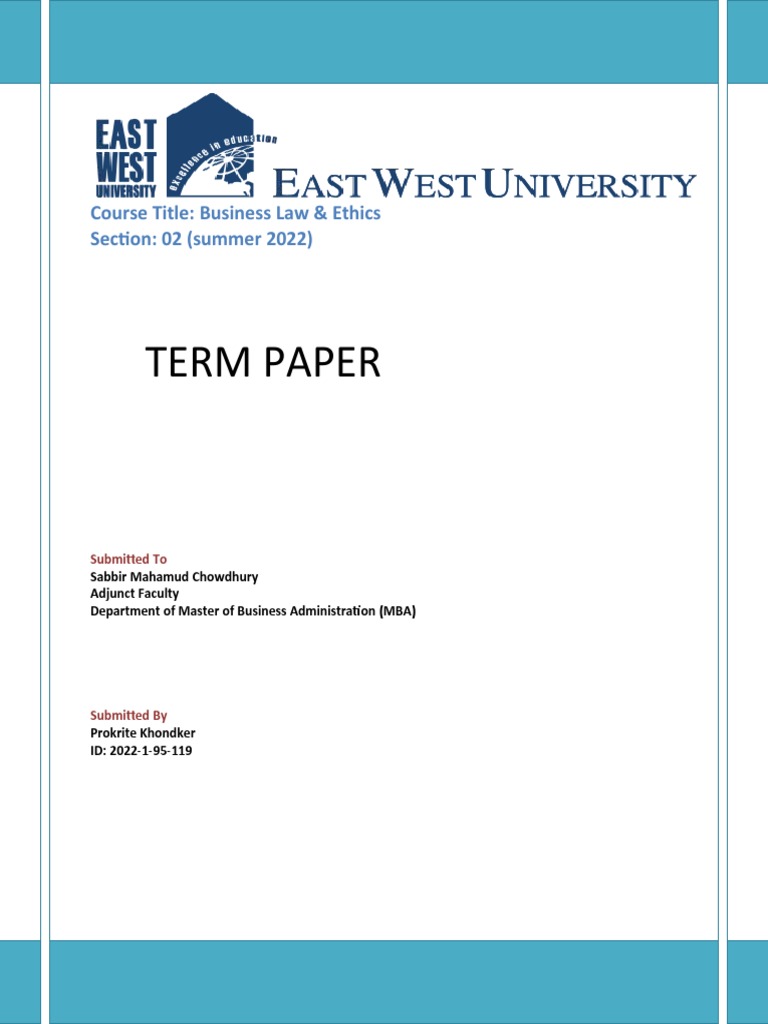 Law Term Paper | Download Free PDF | Mediation | Arbitration