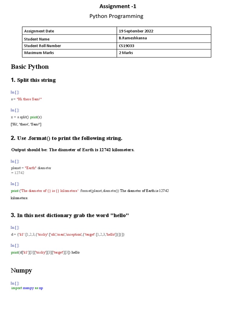 Assignment 1 | PDF | Software Development | Computer Science