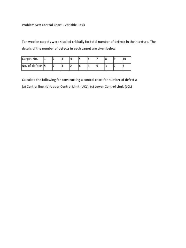 Problem Set - C Chart | PDF