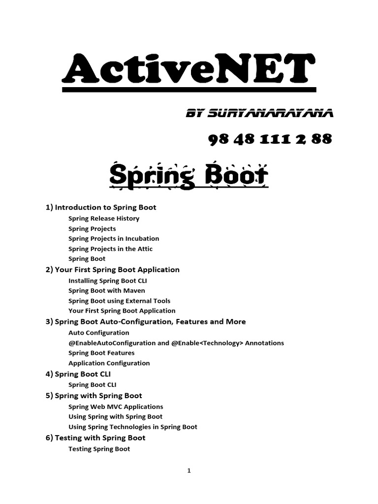Spring Boot Spring Boot Pdfdrive Pdf Spring Framework Computer Science