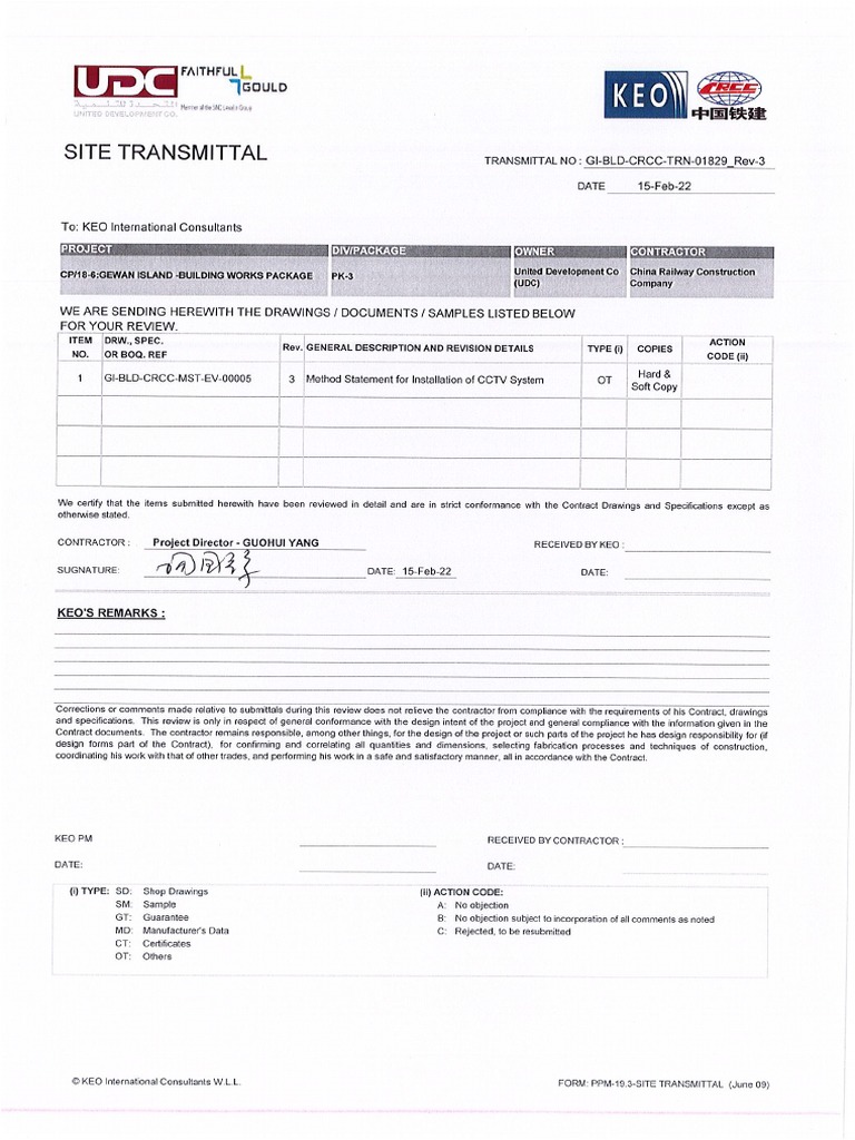 GI-BLD-CRCC-MST-EV-00005 Rev.3-CCTV System | PDF