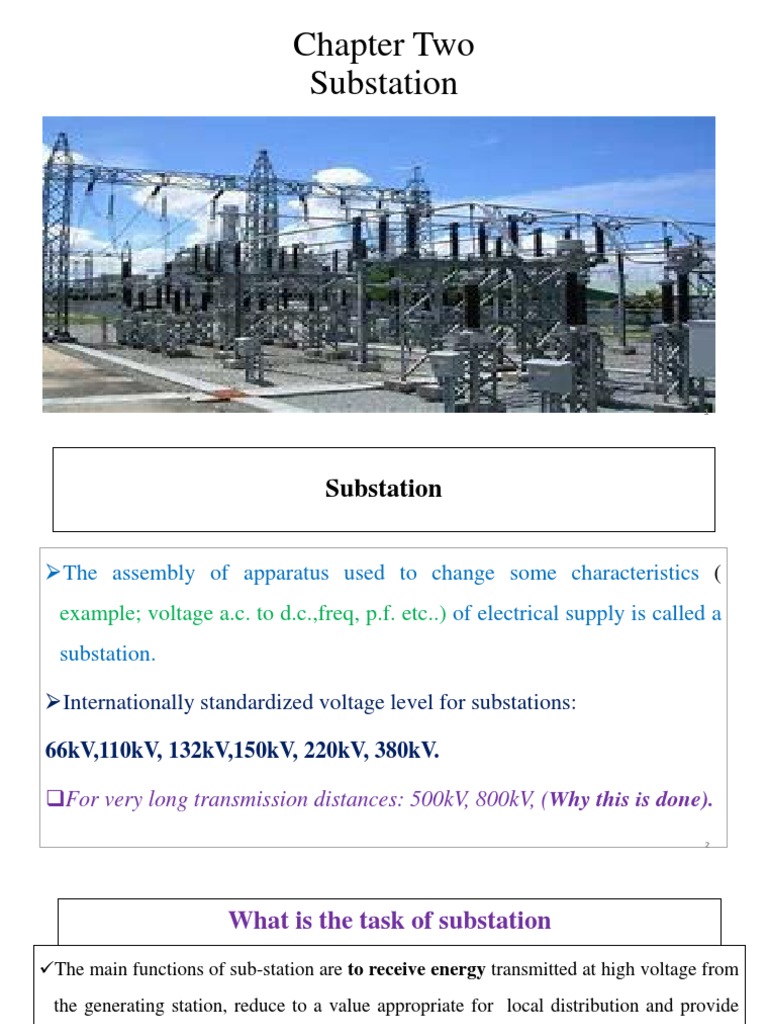 Chapter 2 PPT - Lecture 1&L2 | PDF | Electrical Substation | Electric Power Transmission