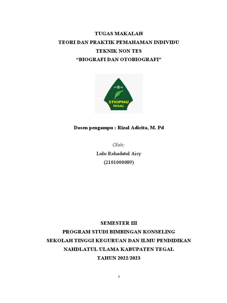 Biografi & Otobiografi Datul | PDF | Karier & Perkembangan ...