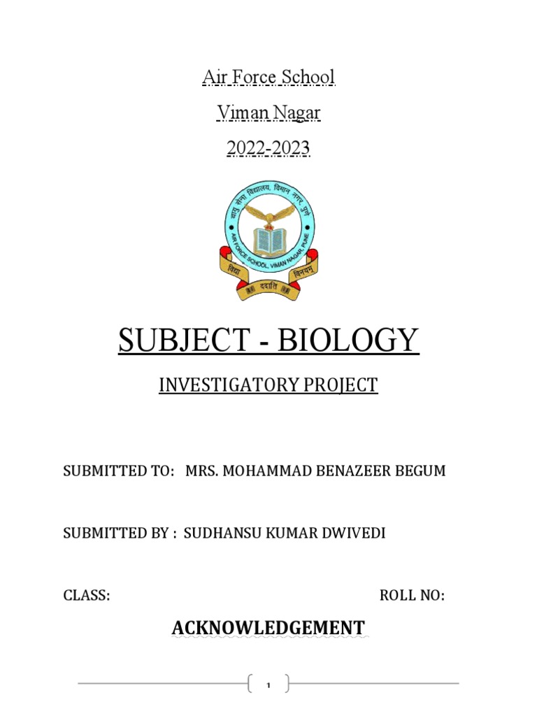 Bio Class Xi Investigatory Project 2022 | PDF | White Blood Cell | Antibody