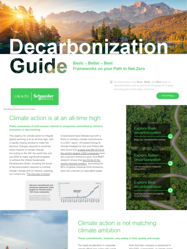 Decarbonization Guide Introduction Basic Better Best Frameworks On The Path To Net Zero Global ...