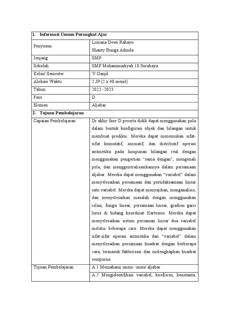 Kelompok 5 - Modul Ajar Kooperatif | PDF