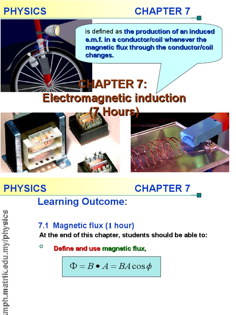 Matriculation Physics Electromagnetic Induction | PDF | Electromagnetic Induction | Inductance