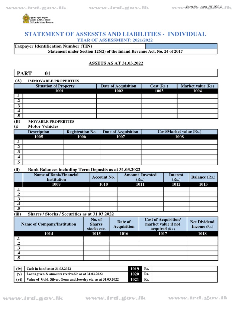 Asmt IIT 003 2021 2022 E | PDF | Debits And Credits | Money