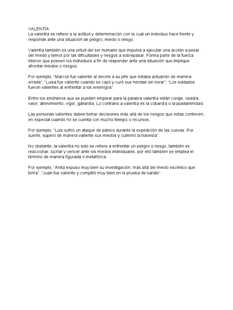 VALENTÍA | PDF
