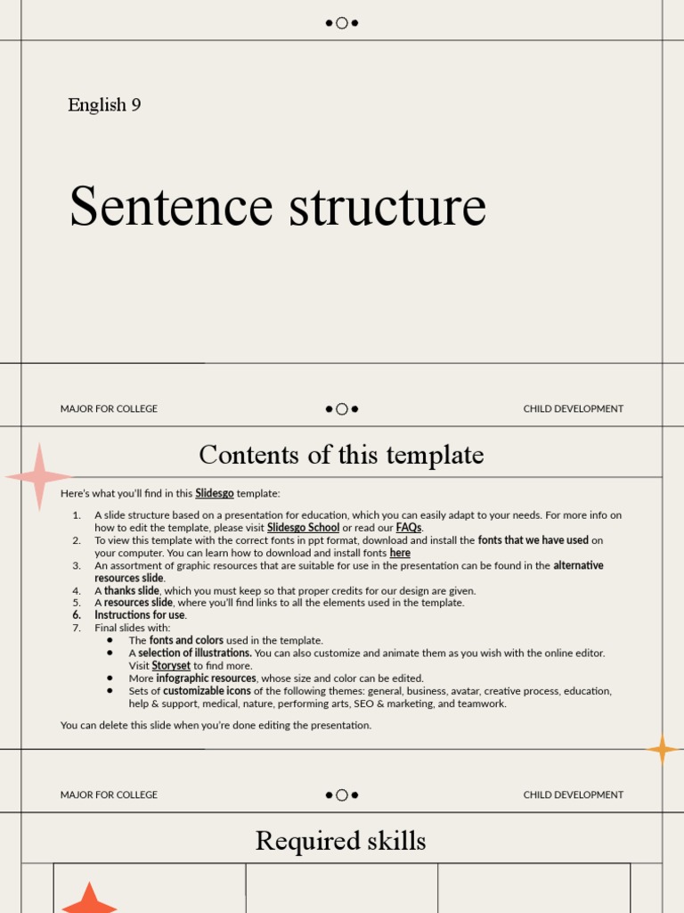 Sentence Structure | PDF | Language Mechanics | Grammar