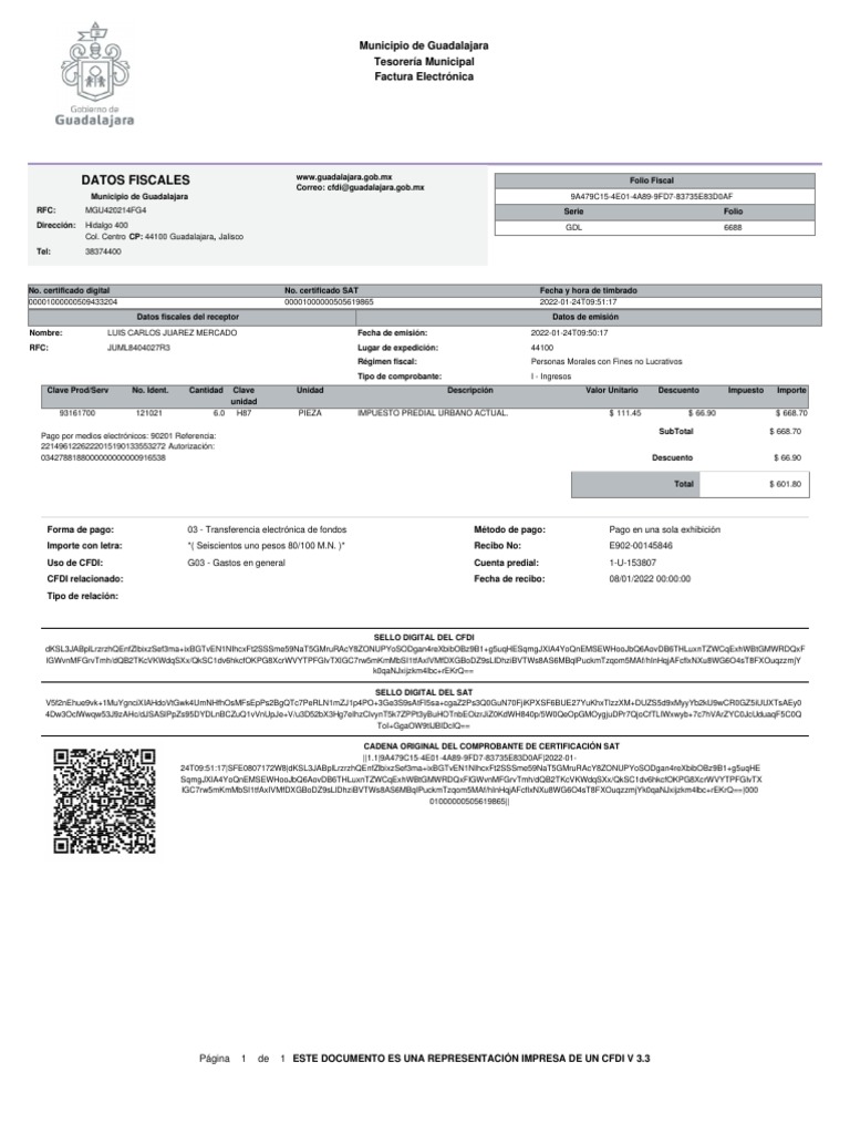 E902 00145846 MX Cfdi | PDF | Pagos | Servicios (economía)