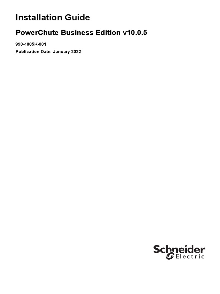 Installation Guide: Powerchute Business Edition V10.0.5 | PDF | Installation (Computer Programs ...