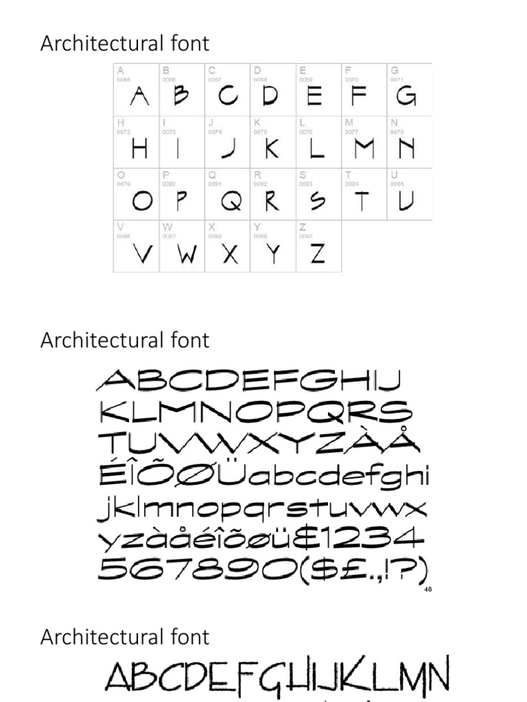 Architectural Font | PDF
