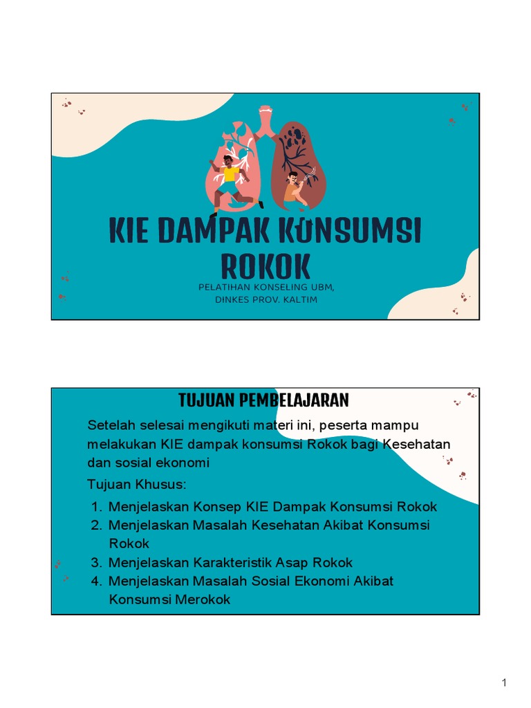 KIE Dampak Konsumsi Rokok dan Kesehatan | PDF