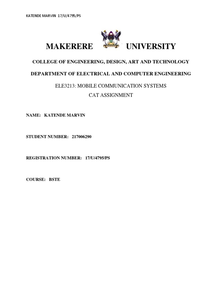 Katende Marvin - Mobile Communications Assignment - 17-U-4795-Ps | PDF ... Katende Marvin - Mobile Communications Assignment - 17-U-4795-Ps | PDF ...