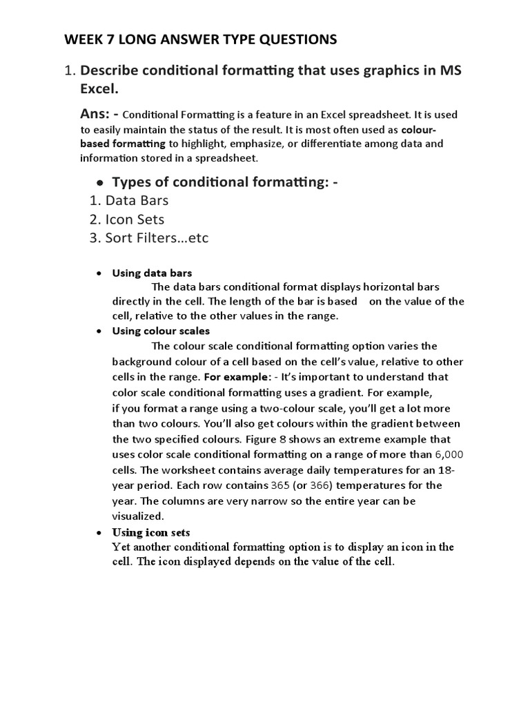 Week 7 Excel Assignment | PDF | Microsoft Excel | Spreadsheet