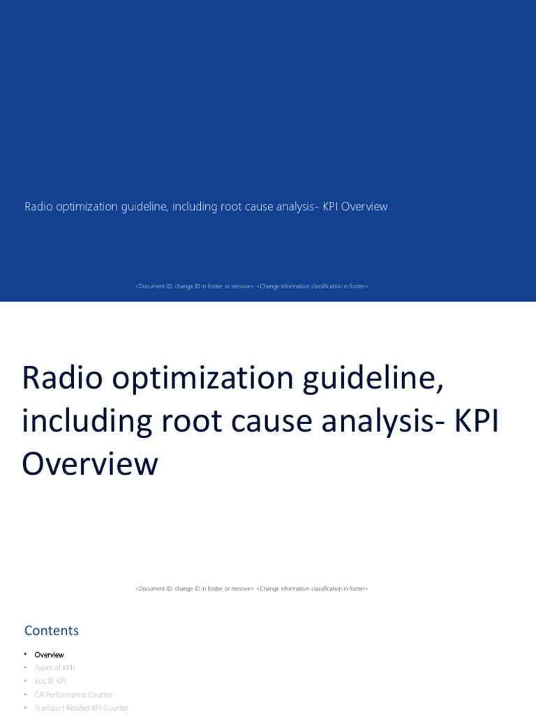 HL15 Module-1 Radio Optimization Guideline, KPI Overview | PDF ...