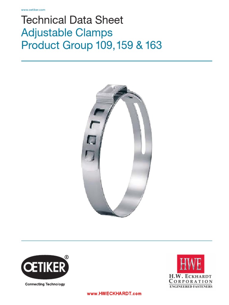 Adjustable Clamps Technical Data | PDF | Force | Stress (Mechanics)