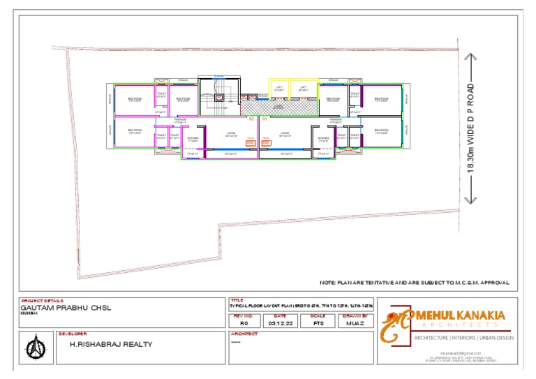 Typical floor layout plan 3BHK | PDF