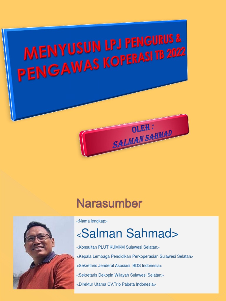 Menyusun LPJ Pengurus Dan Pengawas Koperasi TB 2022 | PDF | Pengelolaan Keuangan & Uang