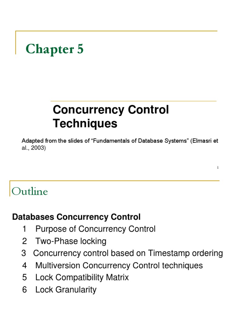 Concurrency Control Database Concurrency Pdf Database Transaction Operating System Technology