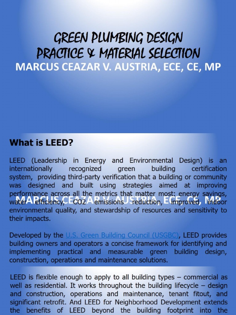Green Plumbing (PRACTICAL) | PDF