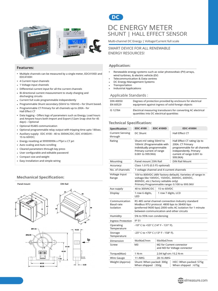 Multi-Channel DC Energy Meter Guide | PDF | Photovoltaic System ...
