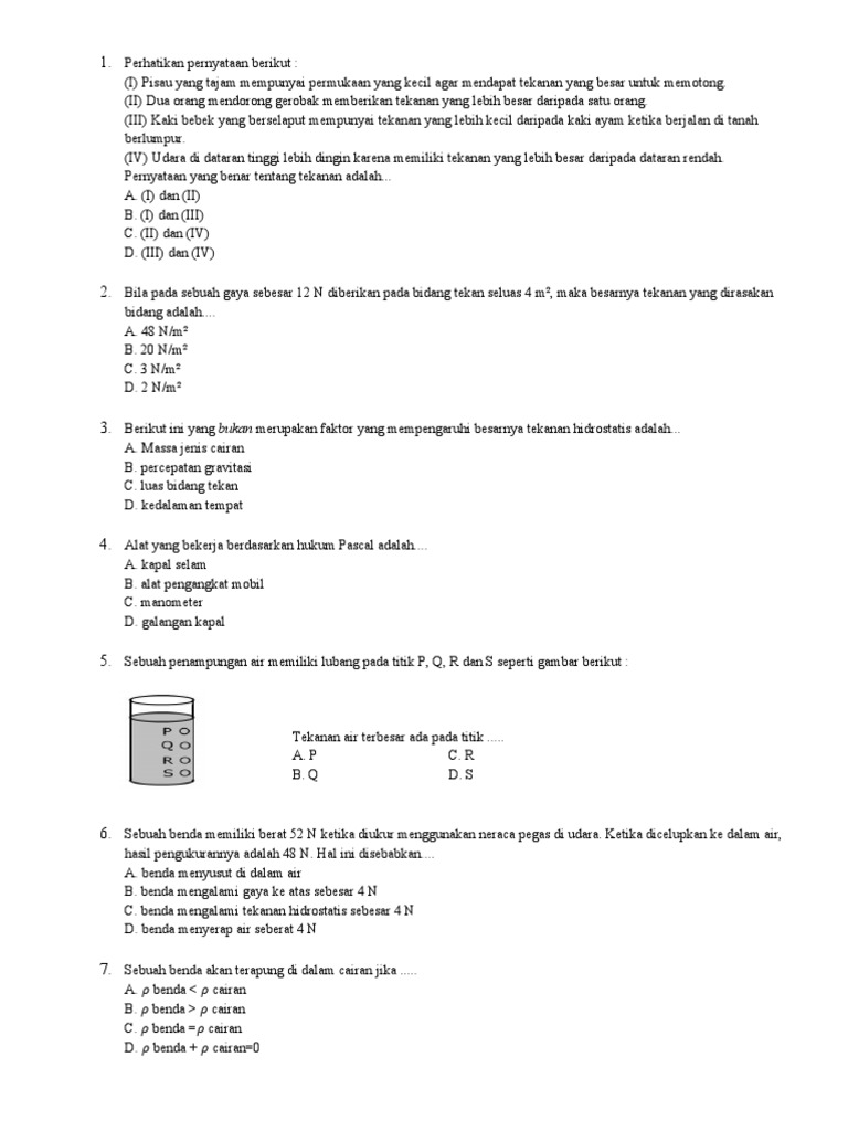 Soal Pas Kelas 8 TA 2021-2022 | PDF