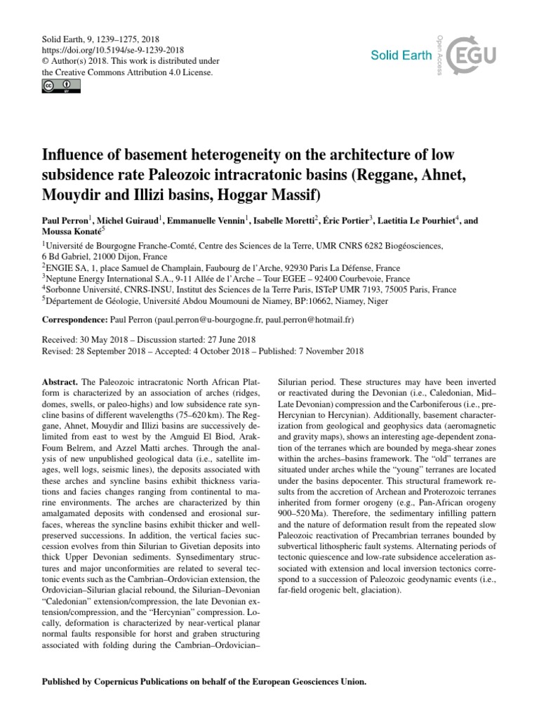 Influence of Basement Heterogeneity On T | PDF | Fault (Geology) | Geology
