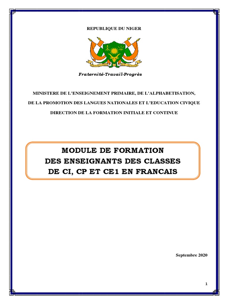 Module Francais Ci CP Ce1 Contenu Validé | PDF | Phrase | Verbe