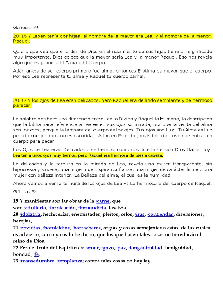 La historia de Lea y Raquel en la Biblia | PDF | Rachel | Jacob