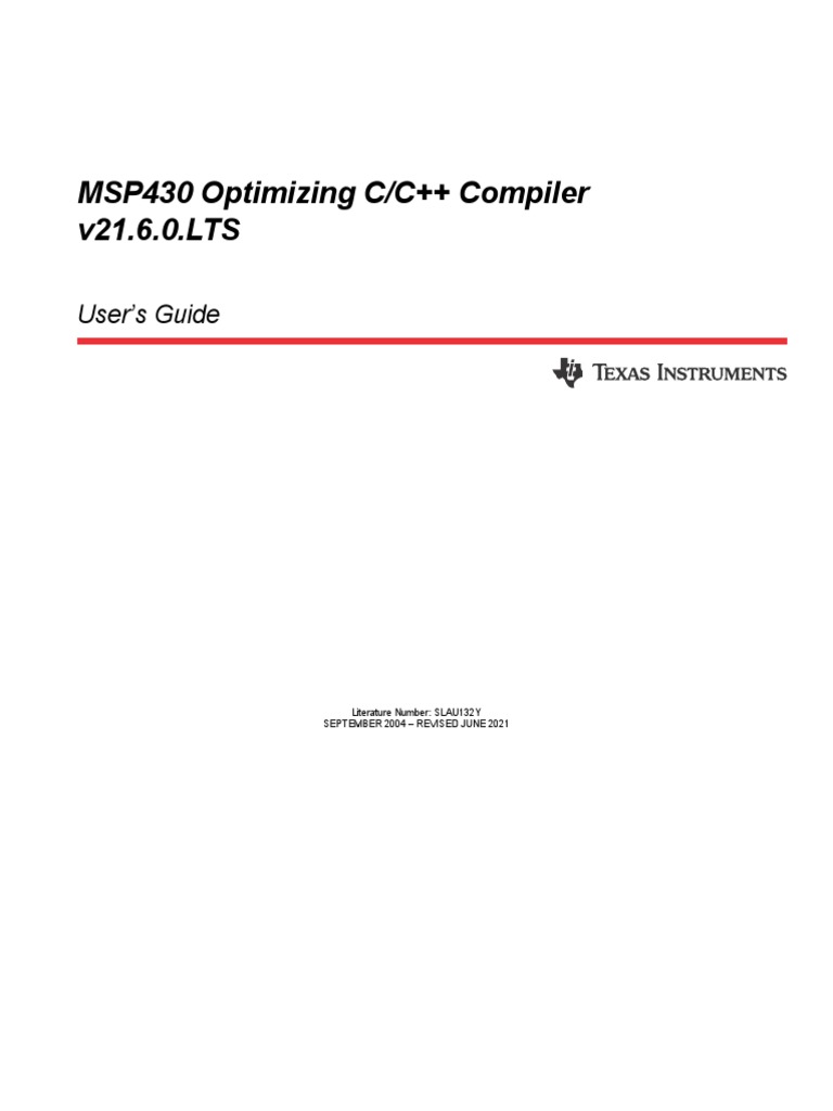 Slau 132 y | PDF | C (Programming Language) | C++