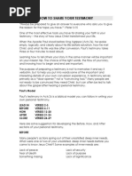 Preparing Your Personal Testimony and Worksheet | PDF | Born Again ...