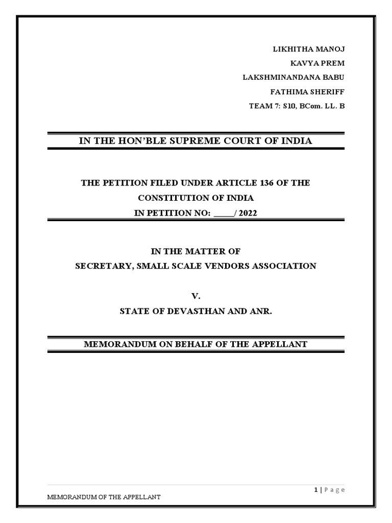 Moot Court 4 | PDF | Government | Justice