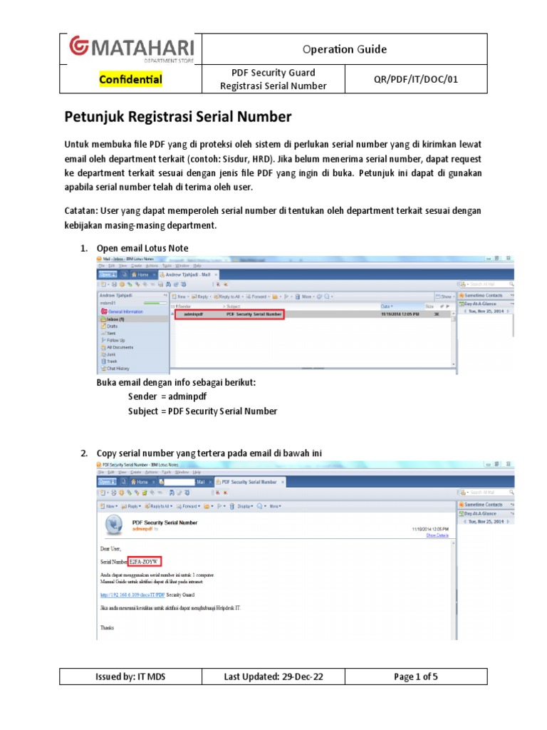 Registrasi Serial Number - Toko | PDF