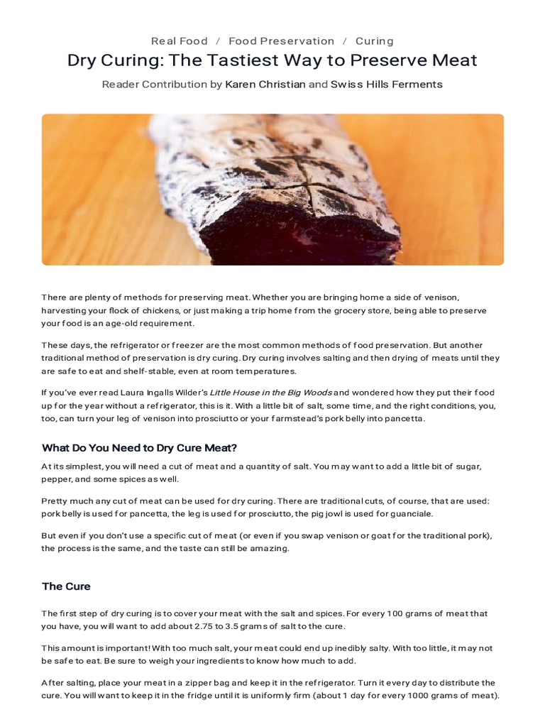 Sušenje Mesa - Dry Curing - The Tastiest Way To Preserve Meat - Mother ...