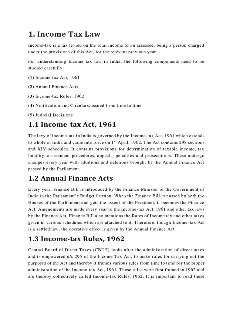 Basic Concepts of Tax | PDF | Income Tax | Taxes