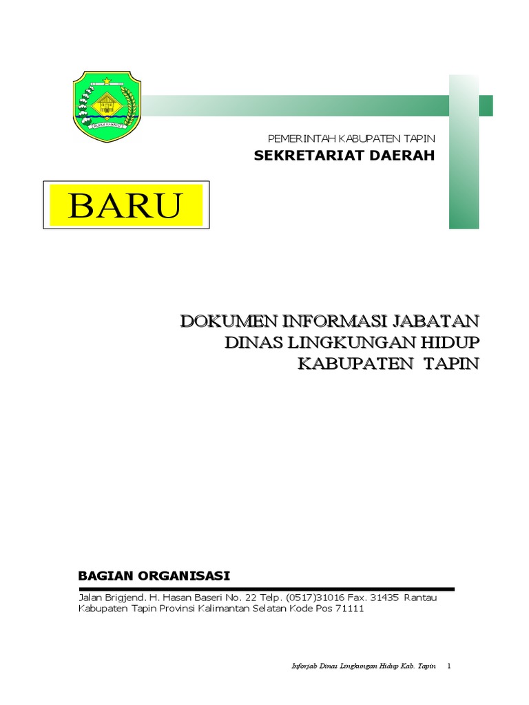 Anjab DLH 2020 | PDF