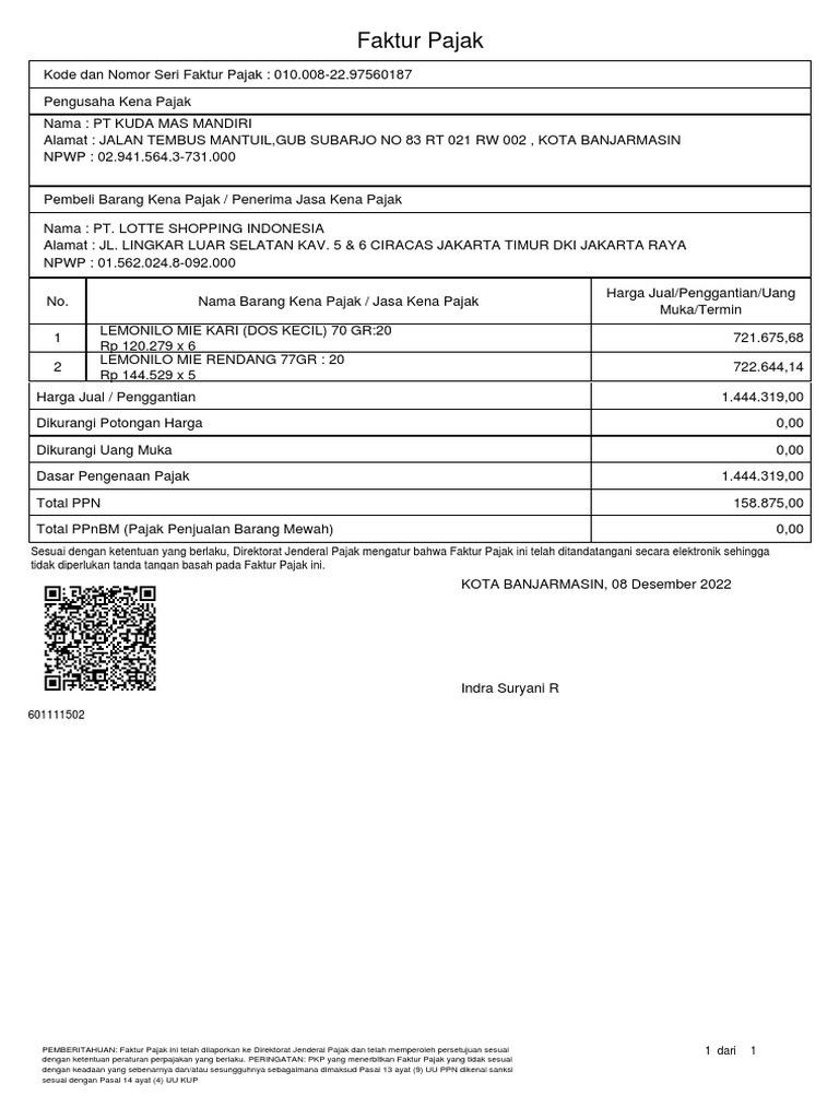 Alamat PT Lotte Shopping Indonesia | PDF