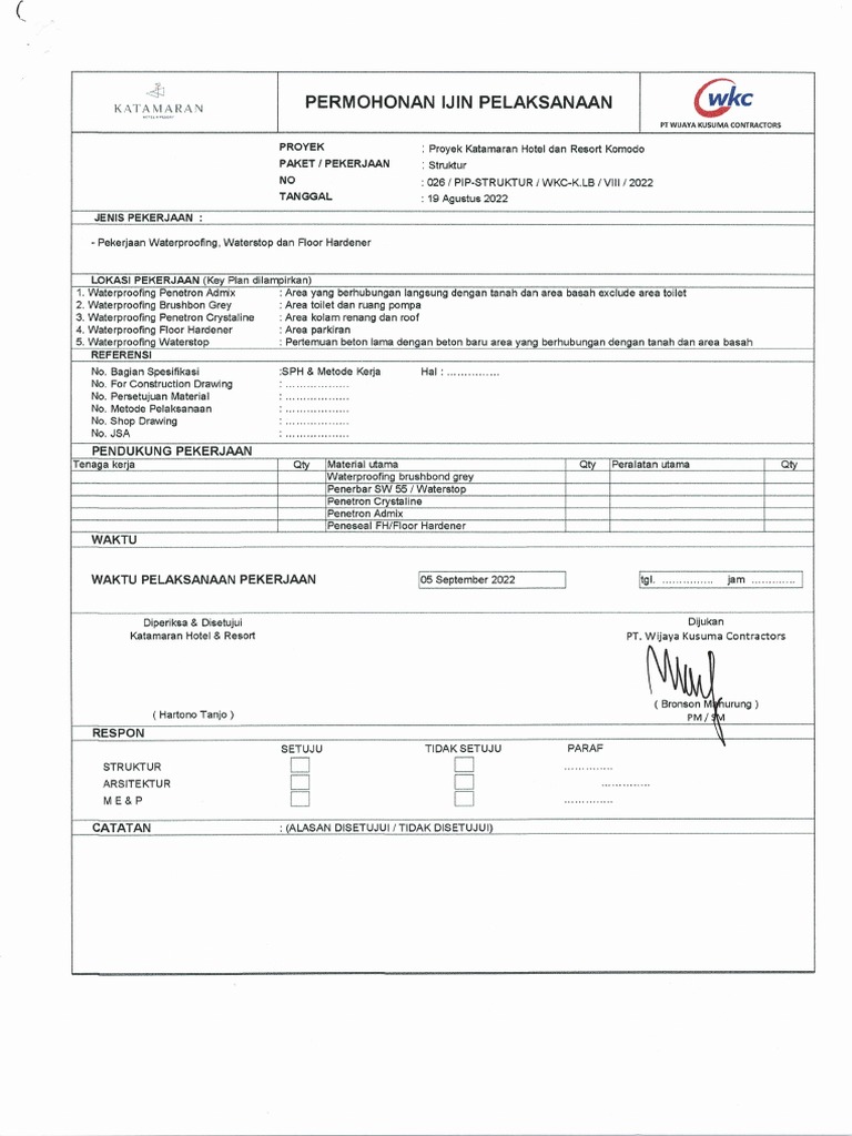 Pip Pekerjaan Waterproofing Pdf