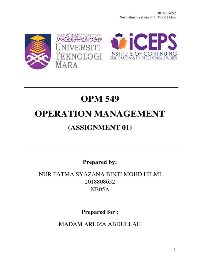OPM549 - Assignment 1 - NUR FATMA SYAZANA MOHD HILMI - 2018808652 | PDF | Labour Economics ...