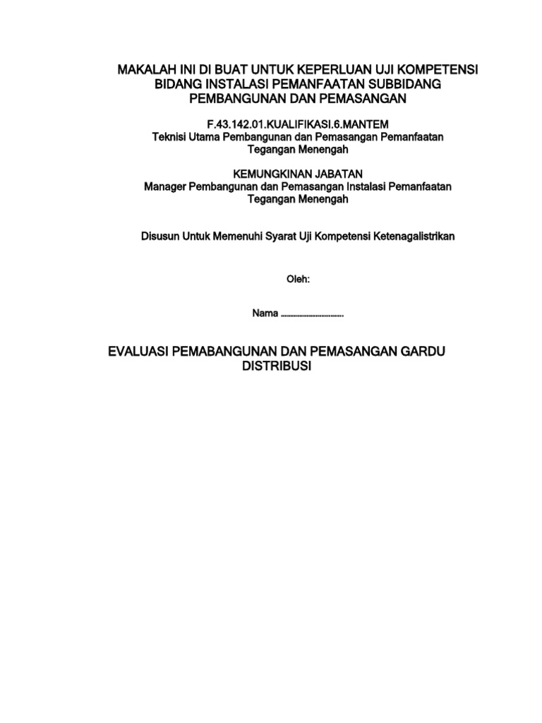 Makalah Uji Lev 6 Iptl TM | PDF