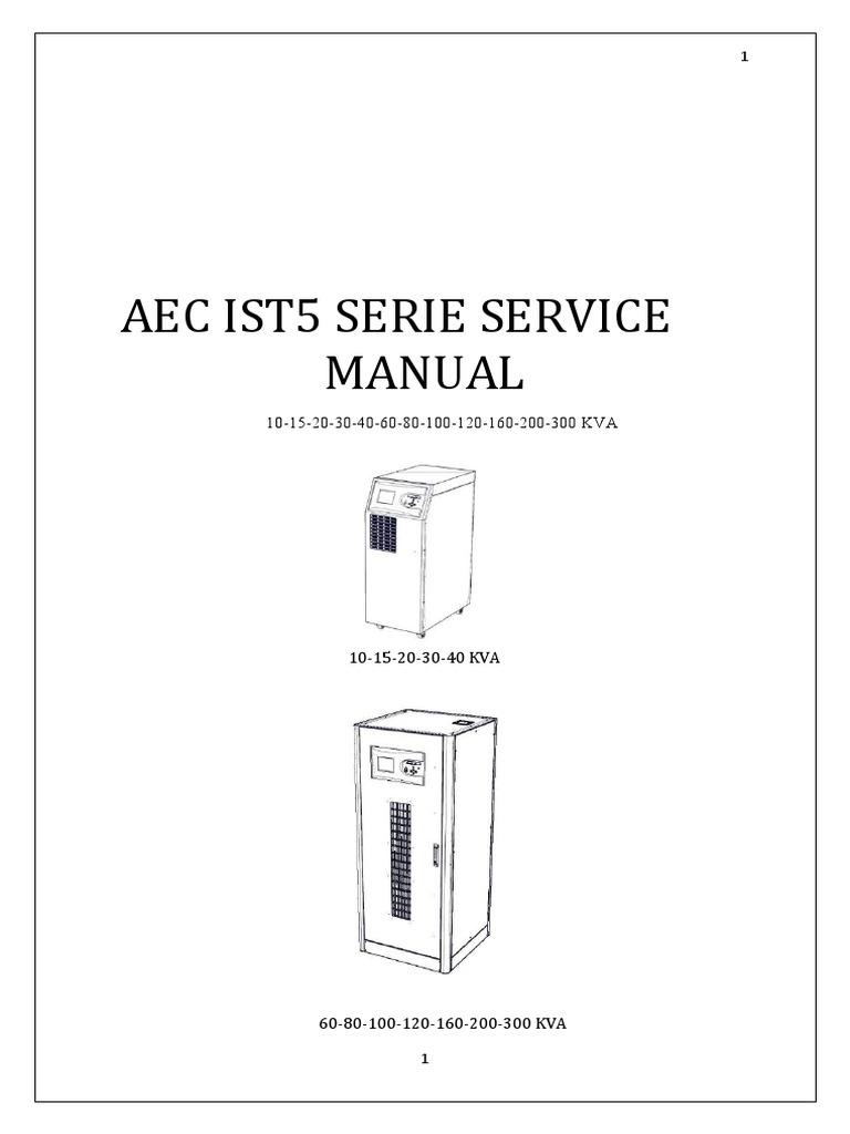 AEC IST5 Series UPS Service Manual | PDF | Power Inverter | Rectifier